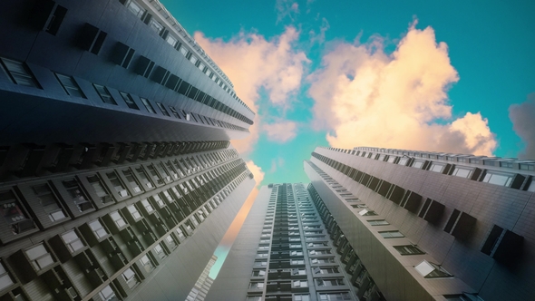 Skyscraper Buildings and Sky View by bawan_video | VideoHive