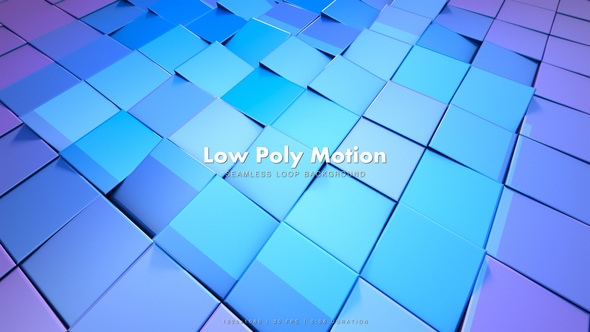 Low Poly Motion Blue, Motion Graphics | VideoHive