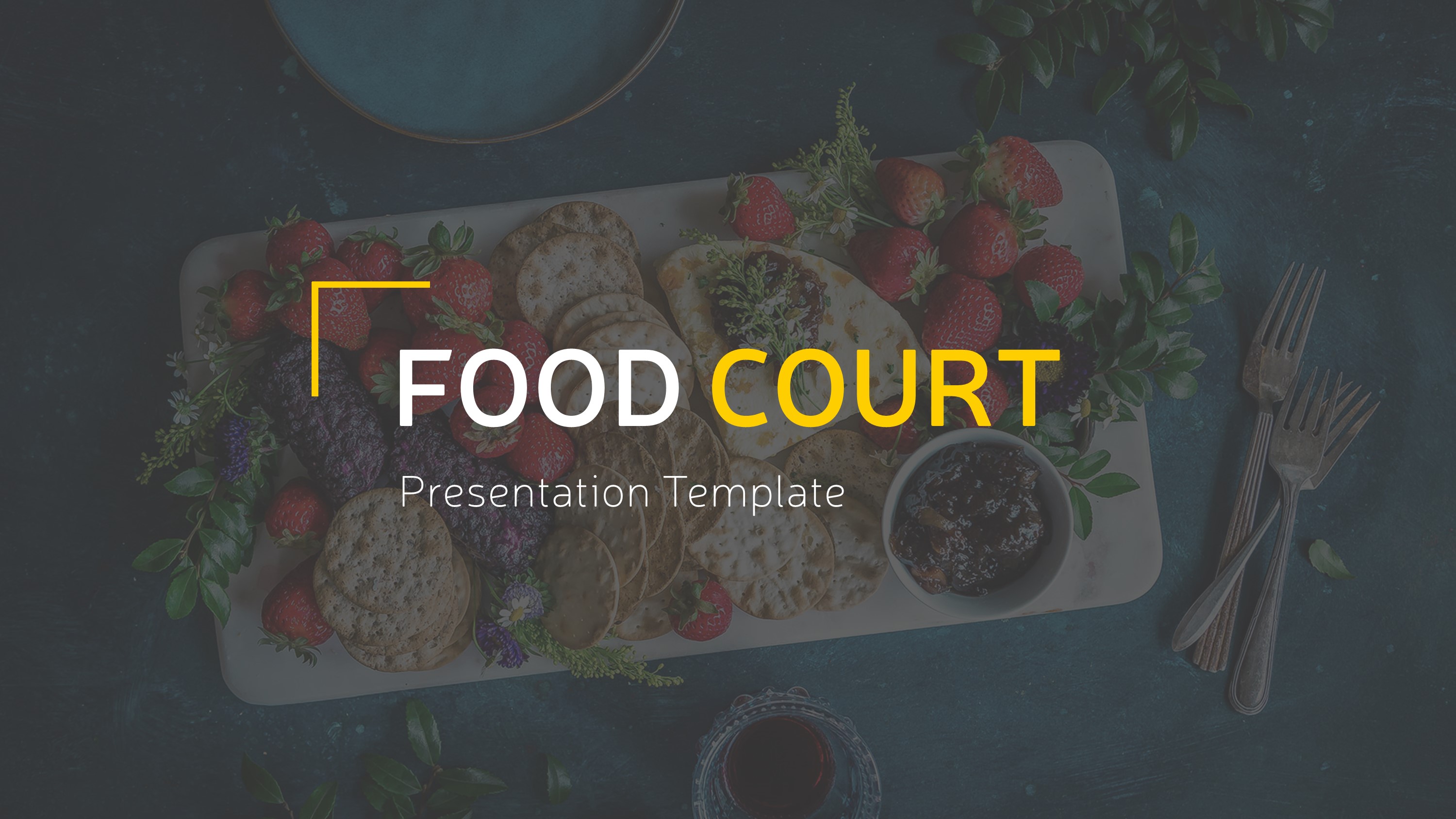 Food Court PowerPoint Template Presentations, Presentation Templates