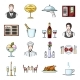 Restaurant and Bar Cartoon Icons, Vectors | GraphicRiver