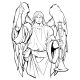Archangel Gabriel Line Art, Vectors | GraphicRiver