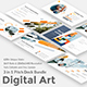 Digital Art 3 in 1 Pitch Deck Bundle Powerpoint Template, Presentation ...