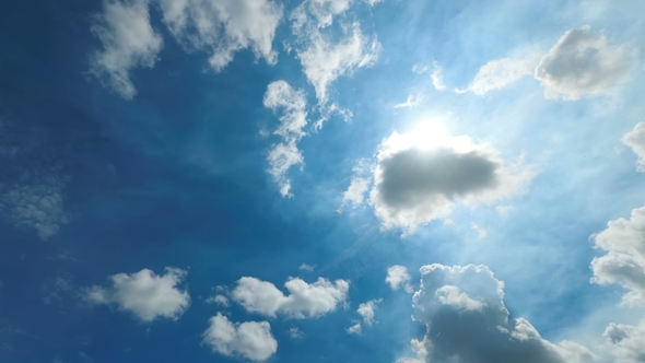Clouds Are Moving in the Blue Sky, Stock Footage | VideoHive