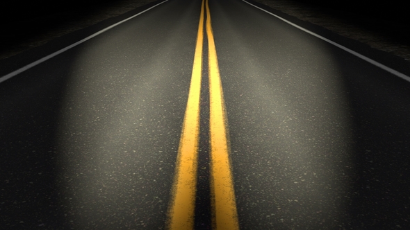 Excellent Night Road Loop, Motion Graphics | VideoHive