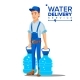 Water Delivery Service Man Vector, Vectors | GraphicRiver