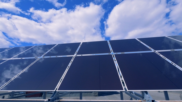 Innovative Solar Array Installed of a Roof, Stock Footage | VideoHive