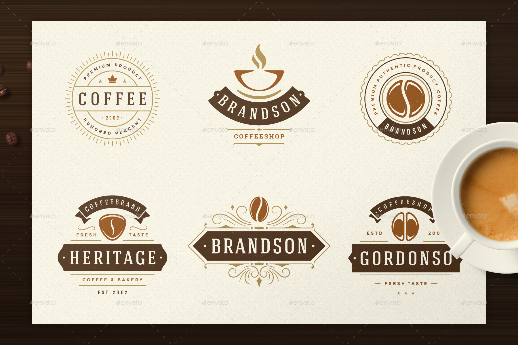 Coffee Logos and Badges Bundle, Web Elements | GraphicRiver