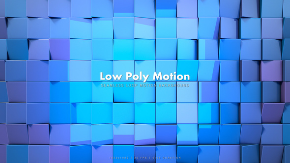 Low Poly Motion Blue 2, Motion Graphics | VideoHive