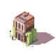 Vector Isometric Old Bank Building by tele52 | GraphicRiver