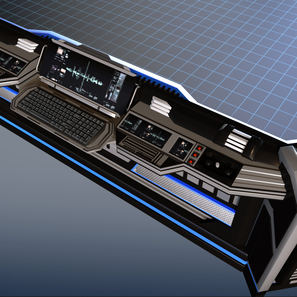 Sci-fi space hologram table by kr3atura | 3DOcean