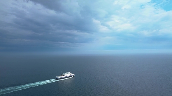Boat Crossing the Ocean, Stock Footage | VideoHive
