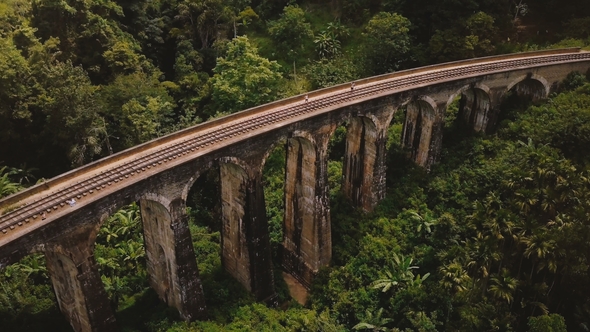 Drone Flying Over and Revealing Incredible Wide Panoramic View of Nine ...