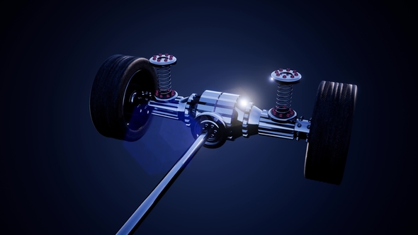 Car Chassis with Engine, Motion Graphics | VideoHive