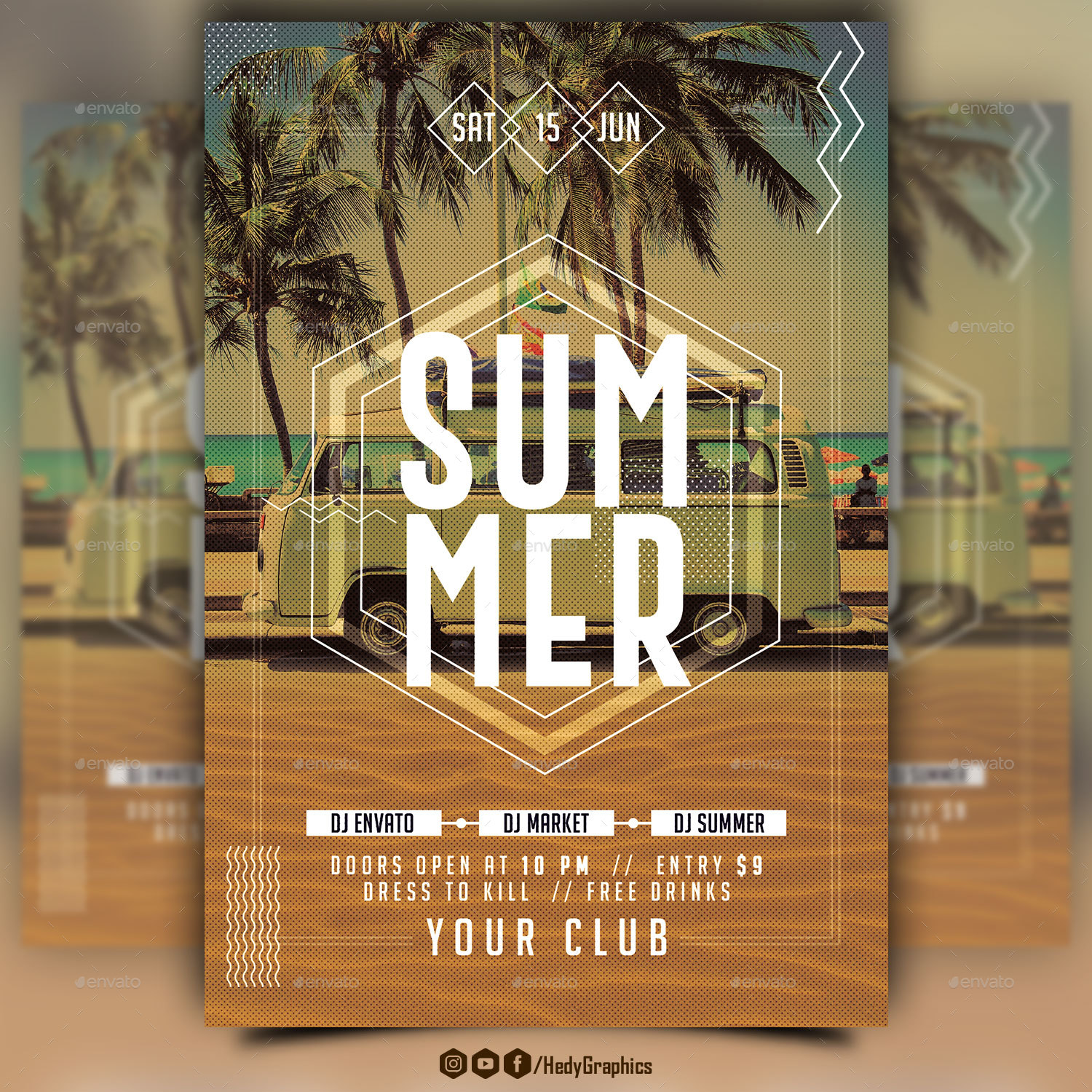 Summer Flyer Template, Print Templates | GraphicRiver