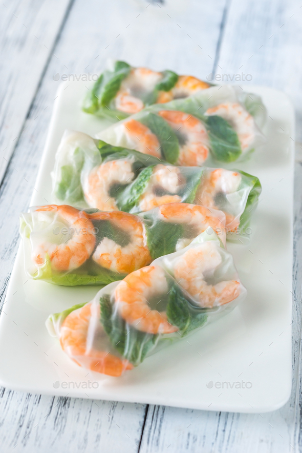 Shrimp rice paper rolls Stock Photo by Alex9500 | PhotoDune