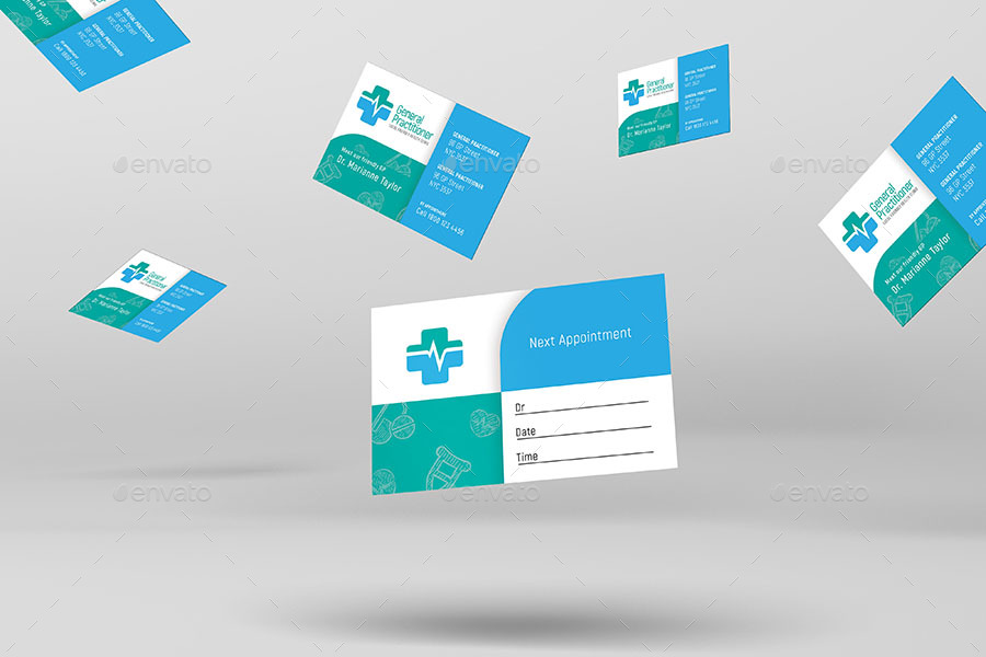 Medical Appointment Card Template, Print Templates | GraphicRiver