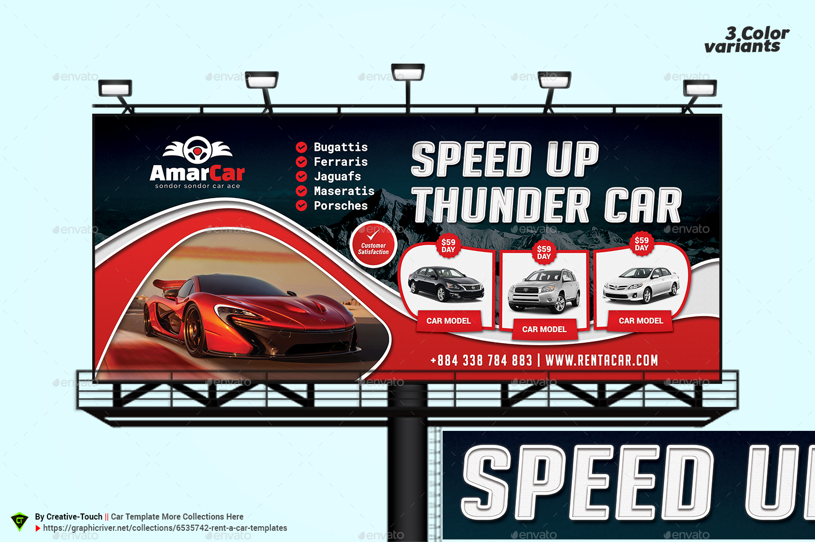 Rent a Car Billboard Templates, Print Templates | GraphicRiver