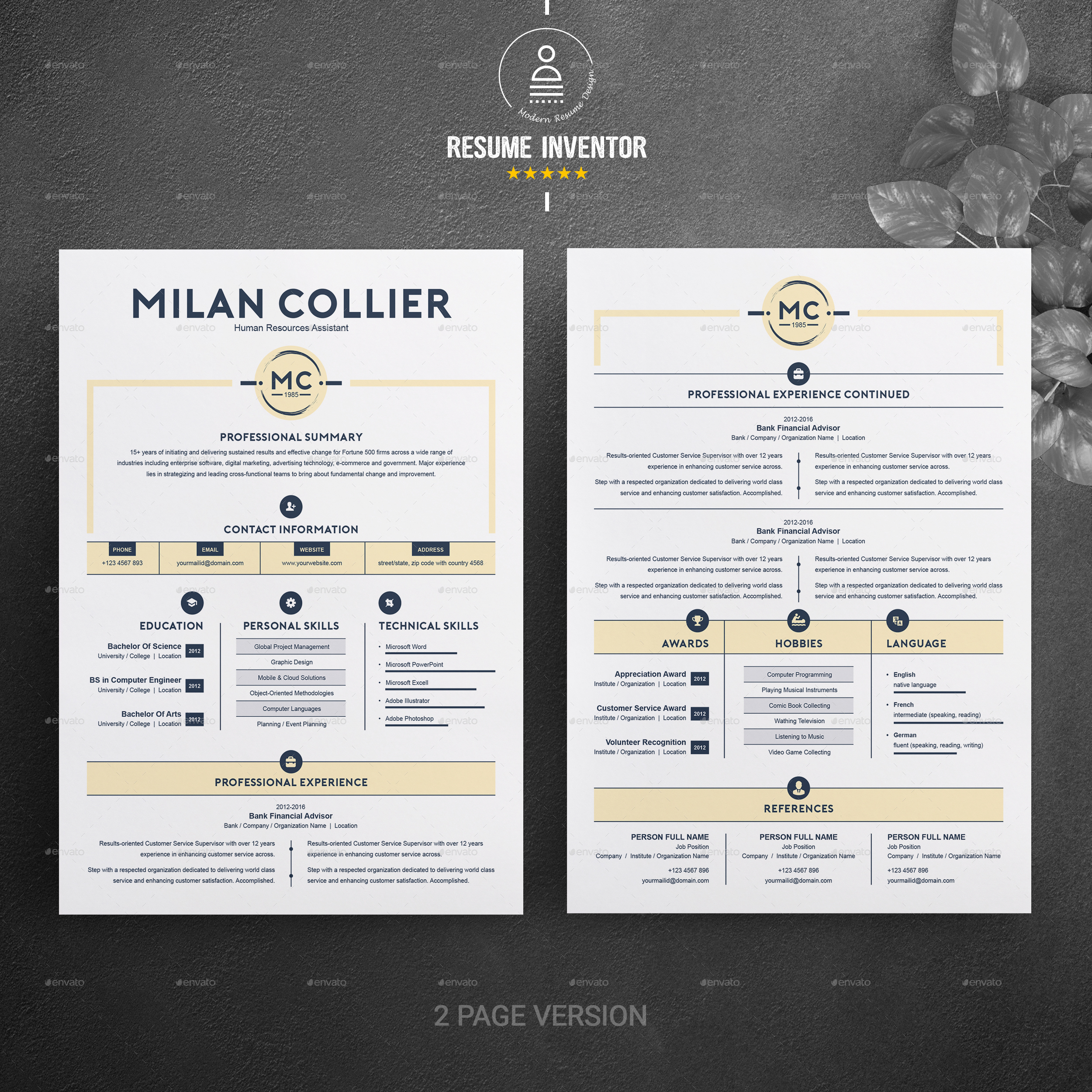 Creative Resume / CV Template, Print Templates | GraphicRiver