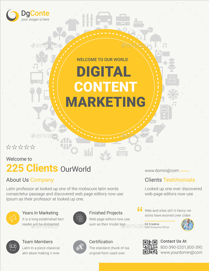 Content Marketing Flyer, Print Templates | GraphicRiver