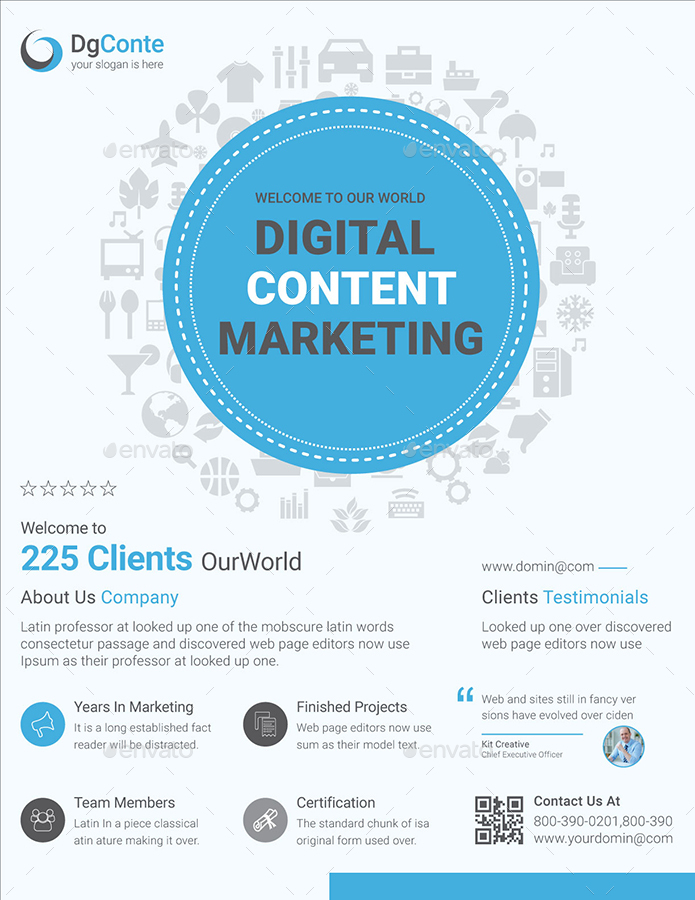 Content Marketing Flyer, Print Templates | GraphicRiver