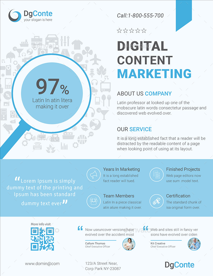 Content Marketing Flyer, Print Templates | GraphicRiver