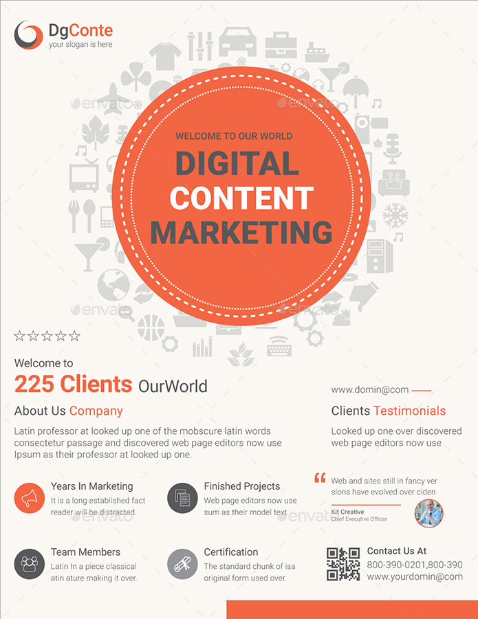 Content Marketing Flyer by KitCreative | GraphicRiver