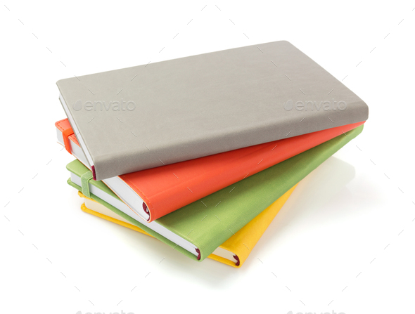 notebook and pad at white background Stock Photo by seregam | PhotoDune