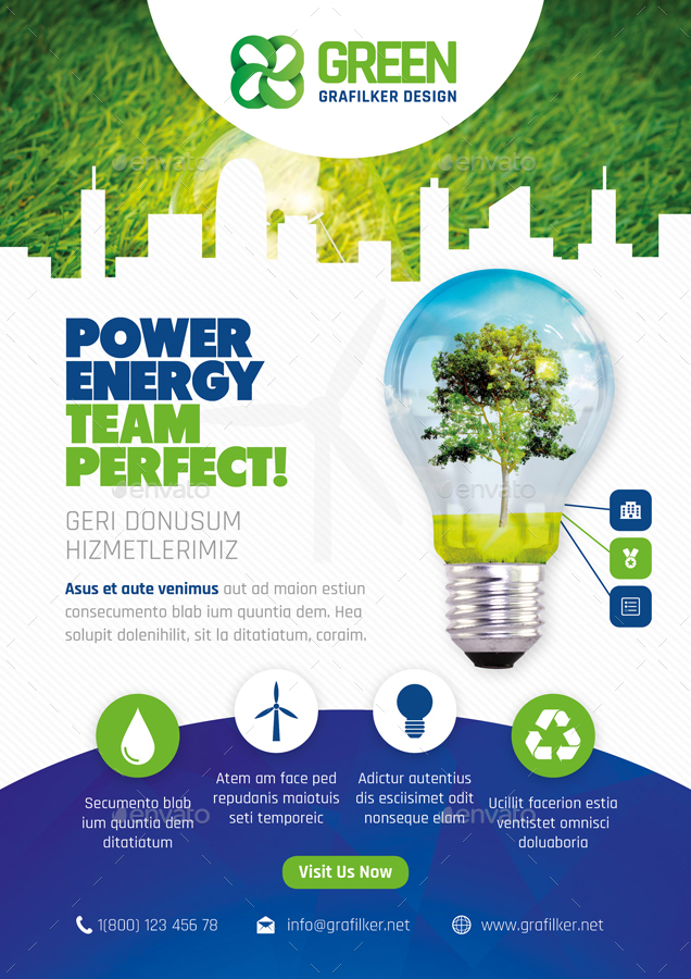 Green Energy Flyer Bundle Templates, Print Templates | GraphicRiver