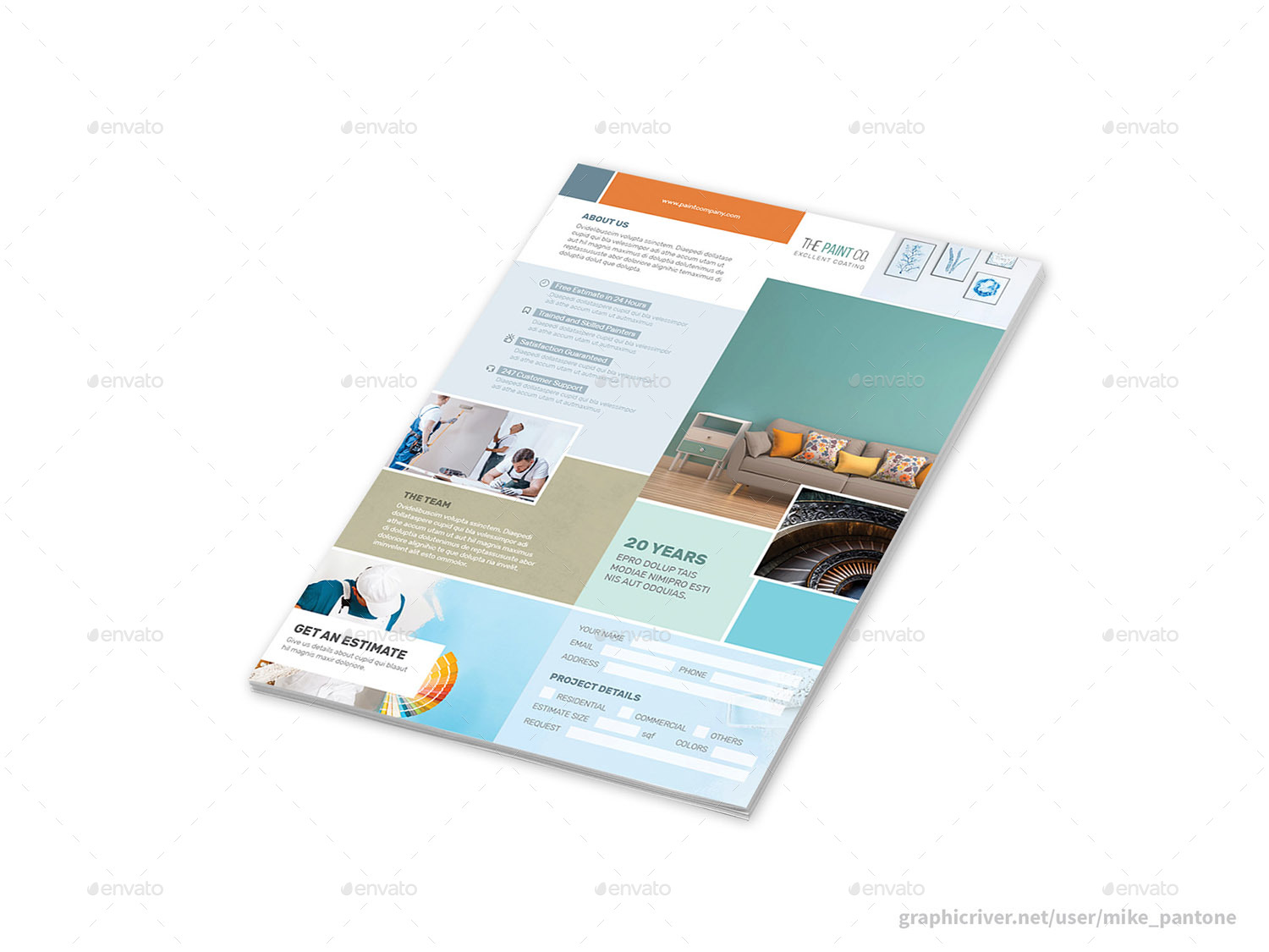 Paint Company Flyers – 4 Options, Print Templates | GraphicRiver