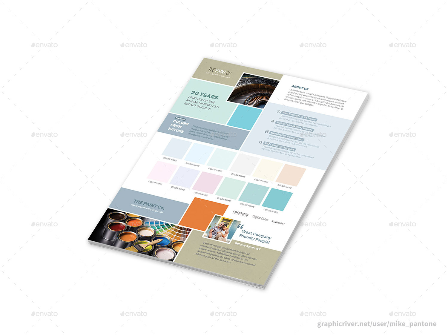Paint Company Flyers – 4 Options, Print Templates | GraphicRiver