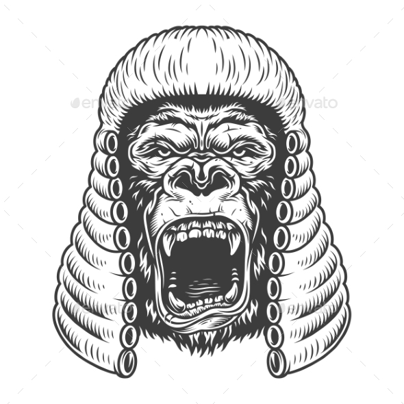 Mad Gorilla Drawing