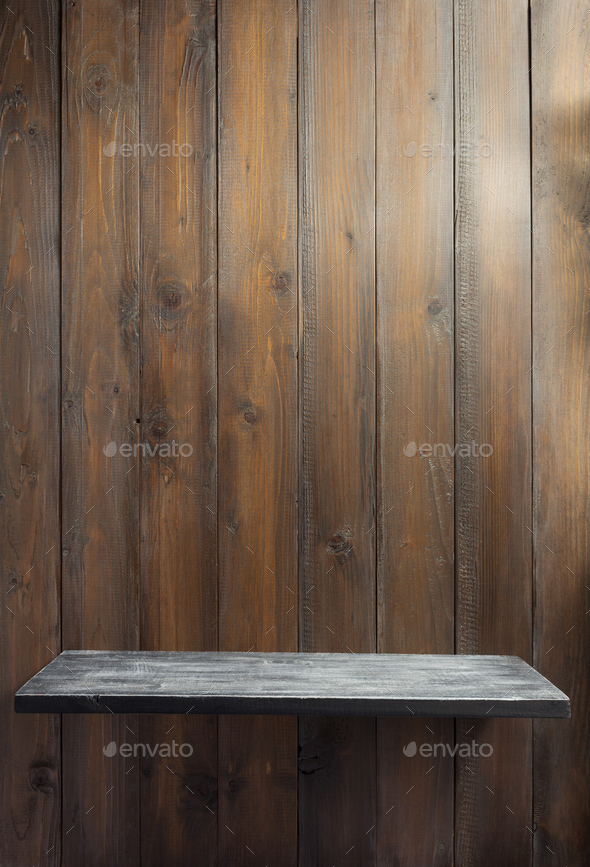 wooden shelf at plank background texture Stock Photo by seregam | PhotoDune