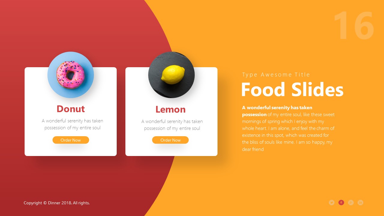 Dinner - Food Powerpoint Template, Presentation Templates | GraphicRiver