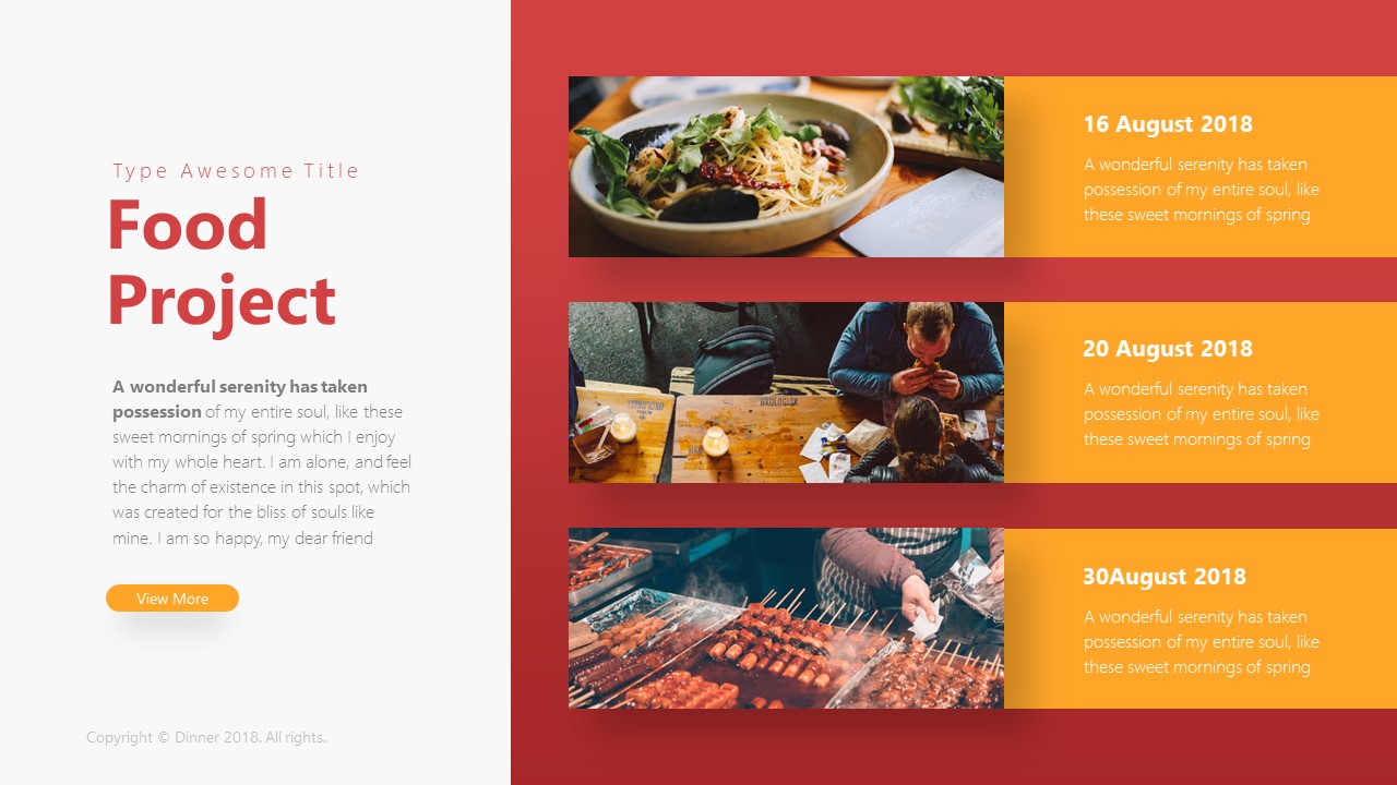 Dinner - Food Powerpoint Template, Presentation Templates | GraphicRiver