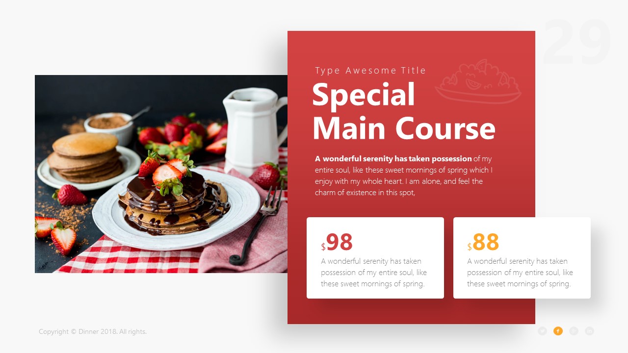 Dinner - Food Powerpoint Template, Presentation Templates | GraphicRiver