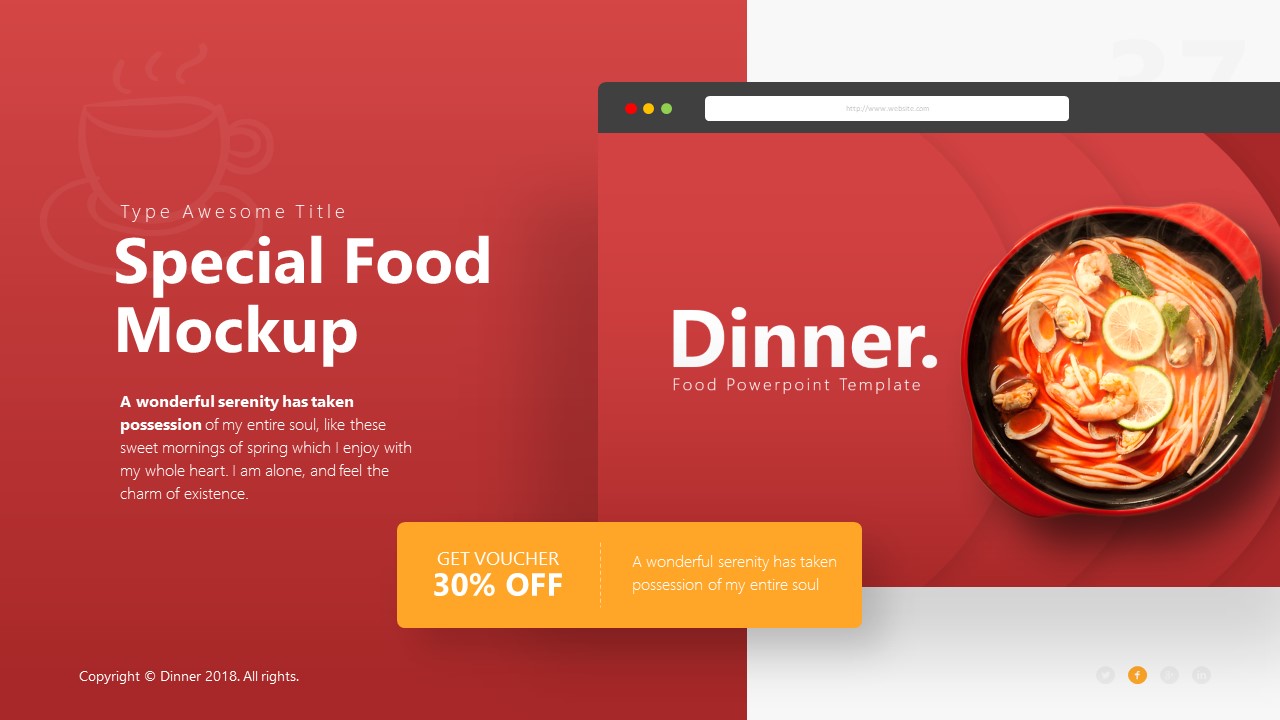Dinner - Food Powerpoint Template, Presentation Templates | GraphicRiver