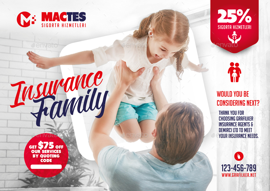 Insurance Flyer Bundle Templates, Print Templates | GraphicRiver