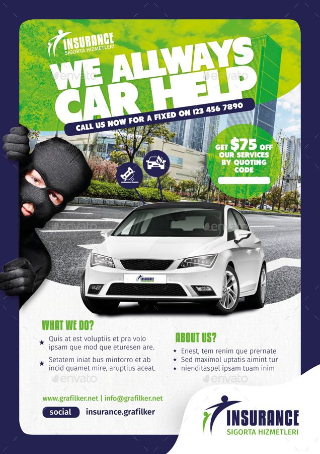 Insurance Flyer Bundle Templates, Print Templates | GraphicRiver