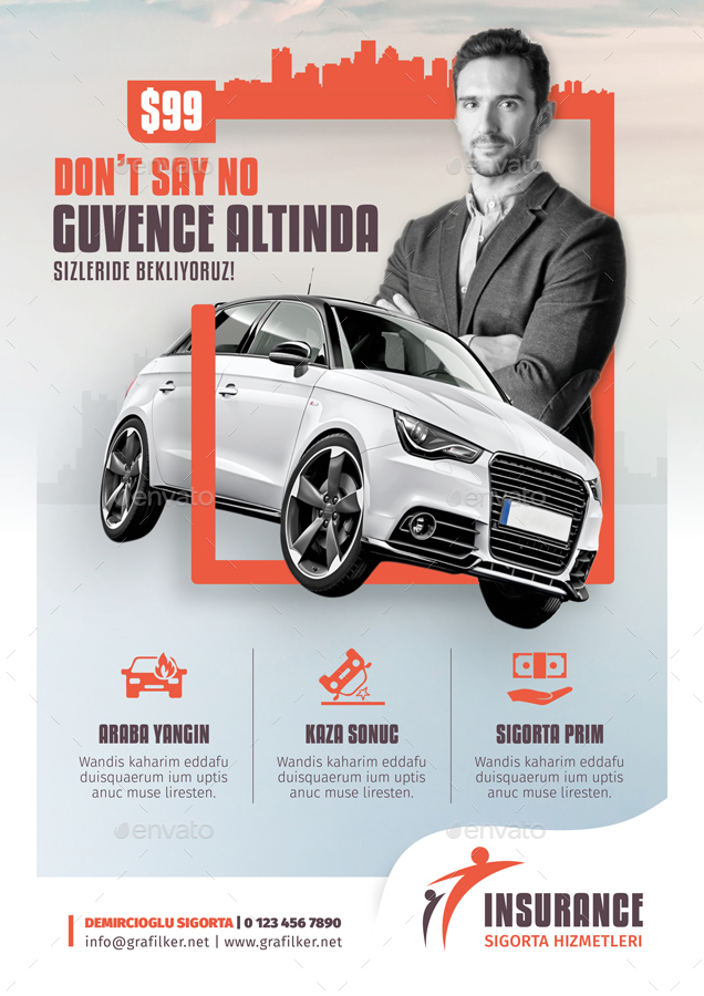 Insurance Flyer Bundle Templates, Print Templates | GraphicRiver