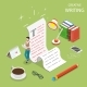 Flat Isometric Vector Concept of Creative Writing. by TarikVision ...