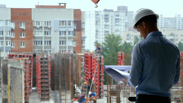 Angry Civil Engineer Talking on Mobile, Stock Footage | VideoHive