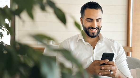 Man Uses Phone, Stock Footage | VideoHive