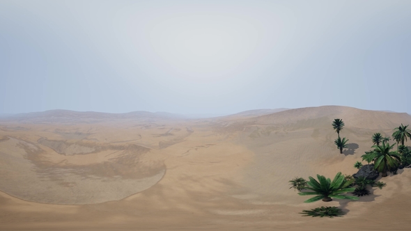 VR 360 Camera Moving Above Desert, Motion Graphics | VideoHive