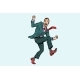 Man Jumping in Ridiculous Pose, Vectors | GraphicRiver