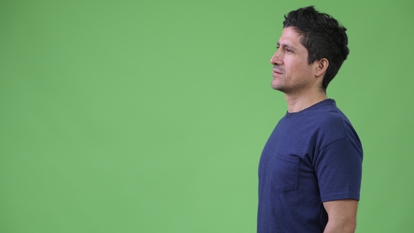 Profile View of Hispanic Man, Stock Footage | VideoHive