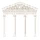 Antique White Colonnade with Old Ionic Columns, Vectors | GraphicRiver