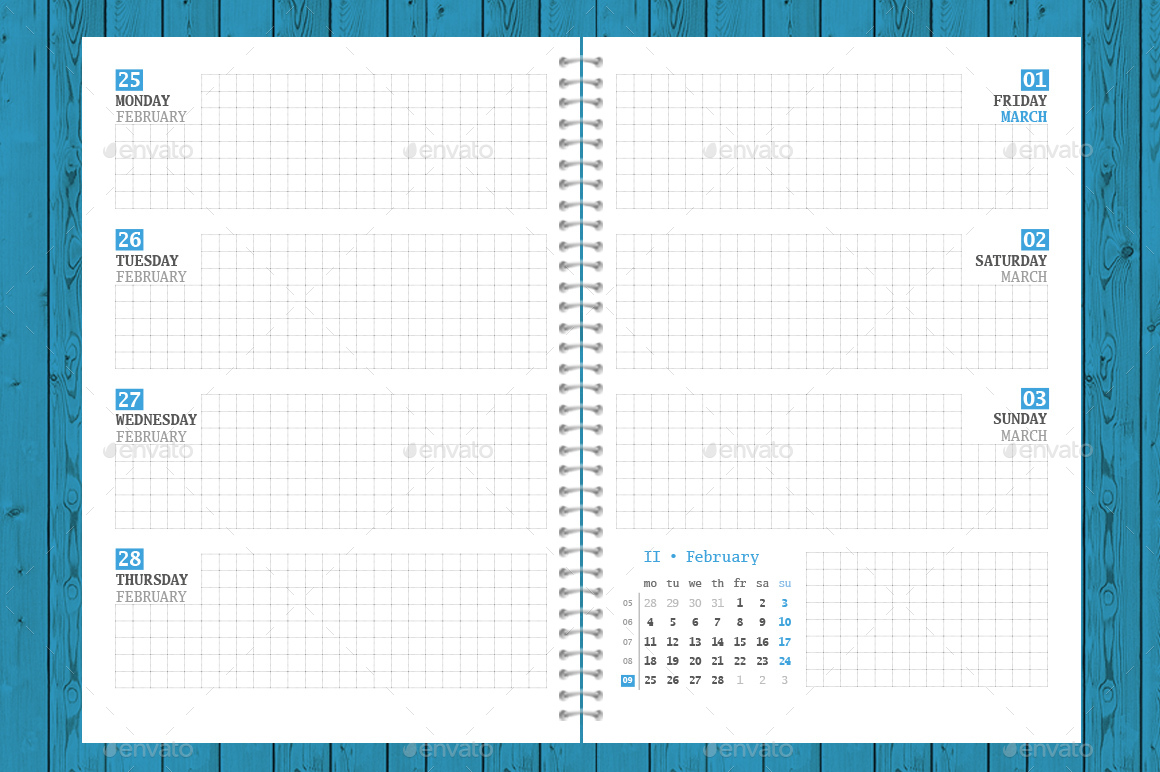 Weekly Planner 2019, Print Templates | GraphicRiver