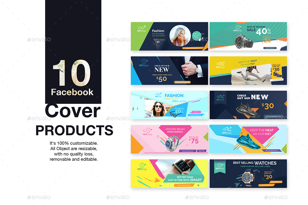 10 Facebook Cover-Products, Web Elements | GraphicRiver