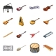 Musical Instrument Cartoon Icons in Set, Vectors | GraphicRiver