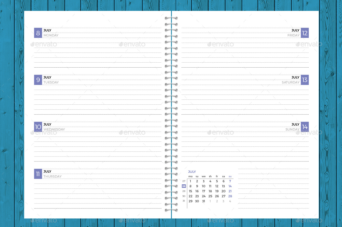 Weekly Planner 2019, Print Templates | GraphicRiver